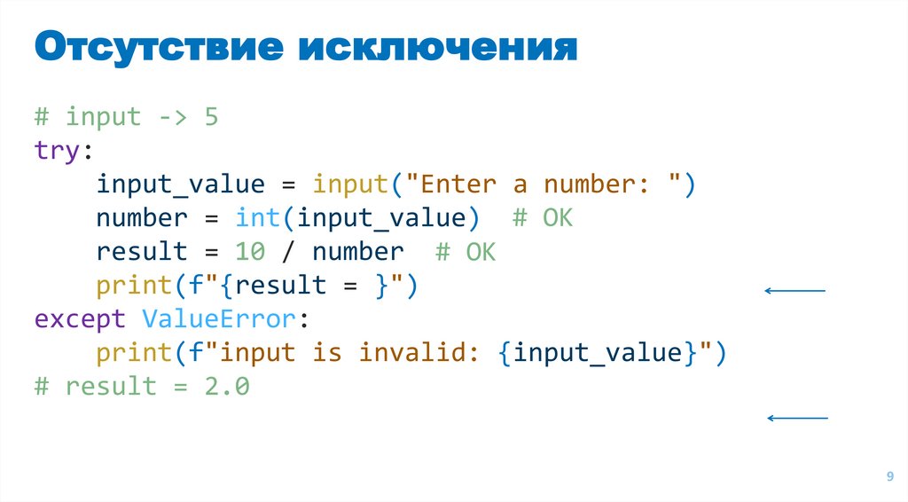 exceptions - online presentation