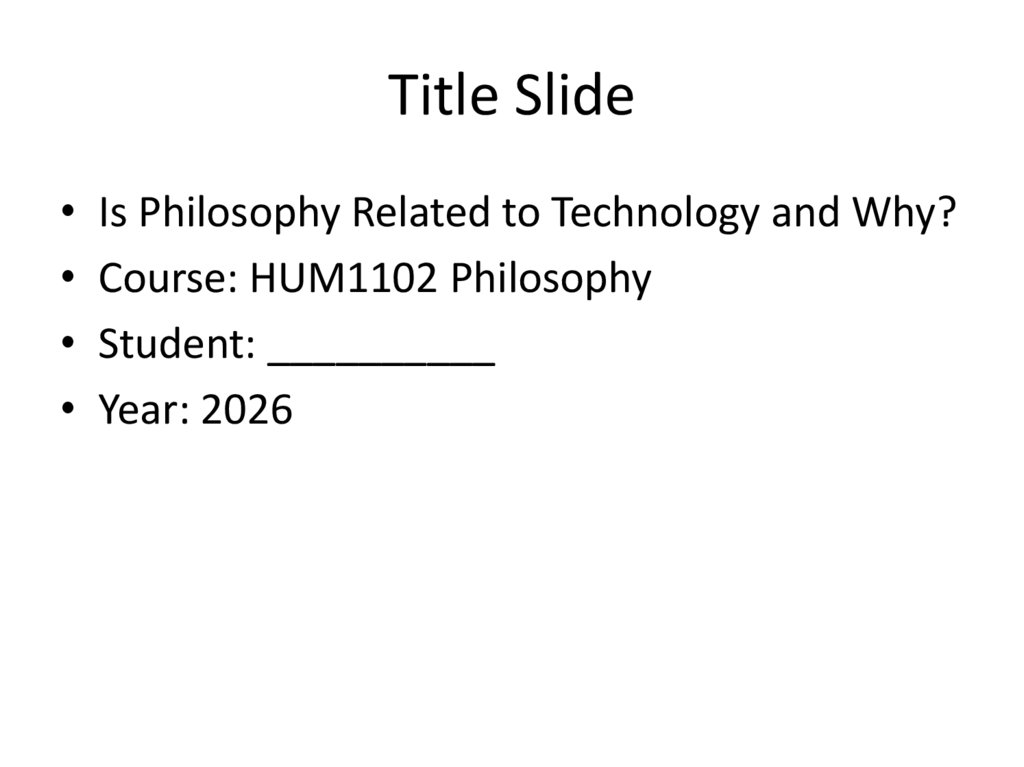 philosophy_technology_presentation - презентация онлайн