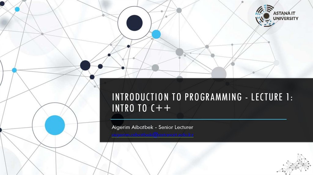 Lecture 1 - Intro to C++ (6) - презентация онлайн