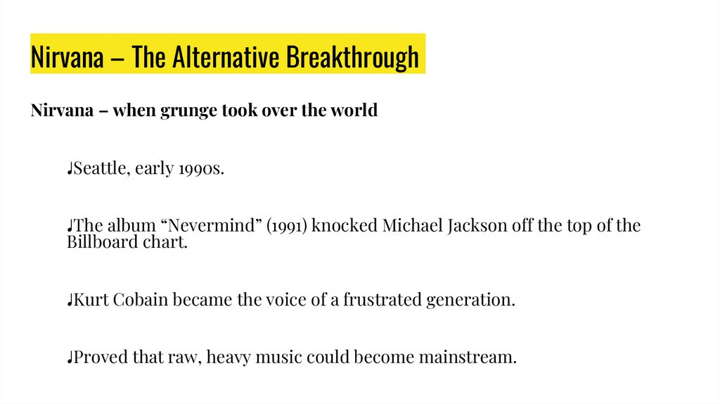 Music - online presentation