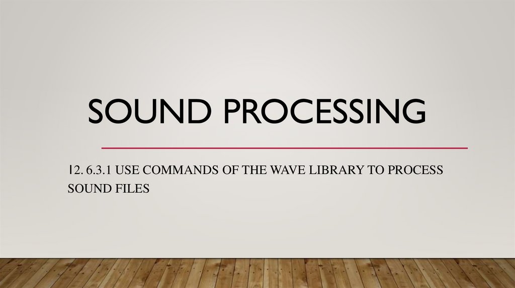 Waves 6 lesson - online presentation