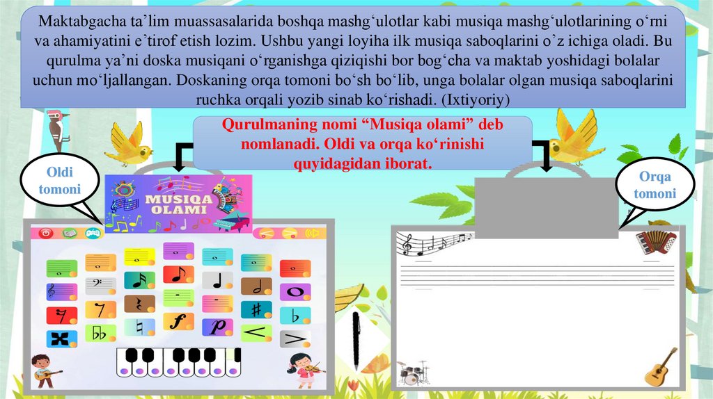 Musiqa olami (Aqlli musiqa doskasi) - презентация онлайн