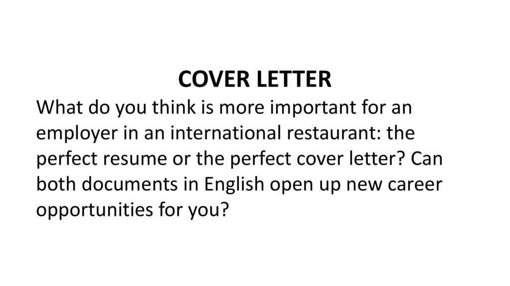 cover letter 28 - online presentation