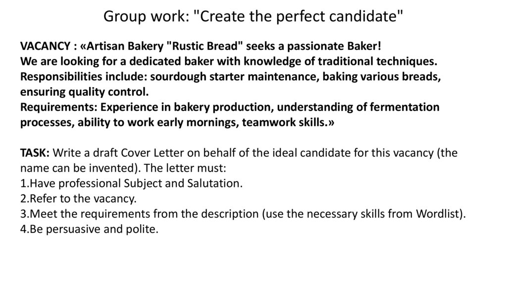 cover letter 28 - презентация онлайн