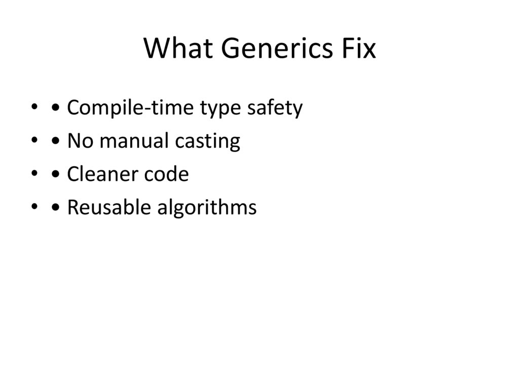 Generics_Presentation - презентация онлайн