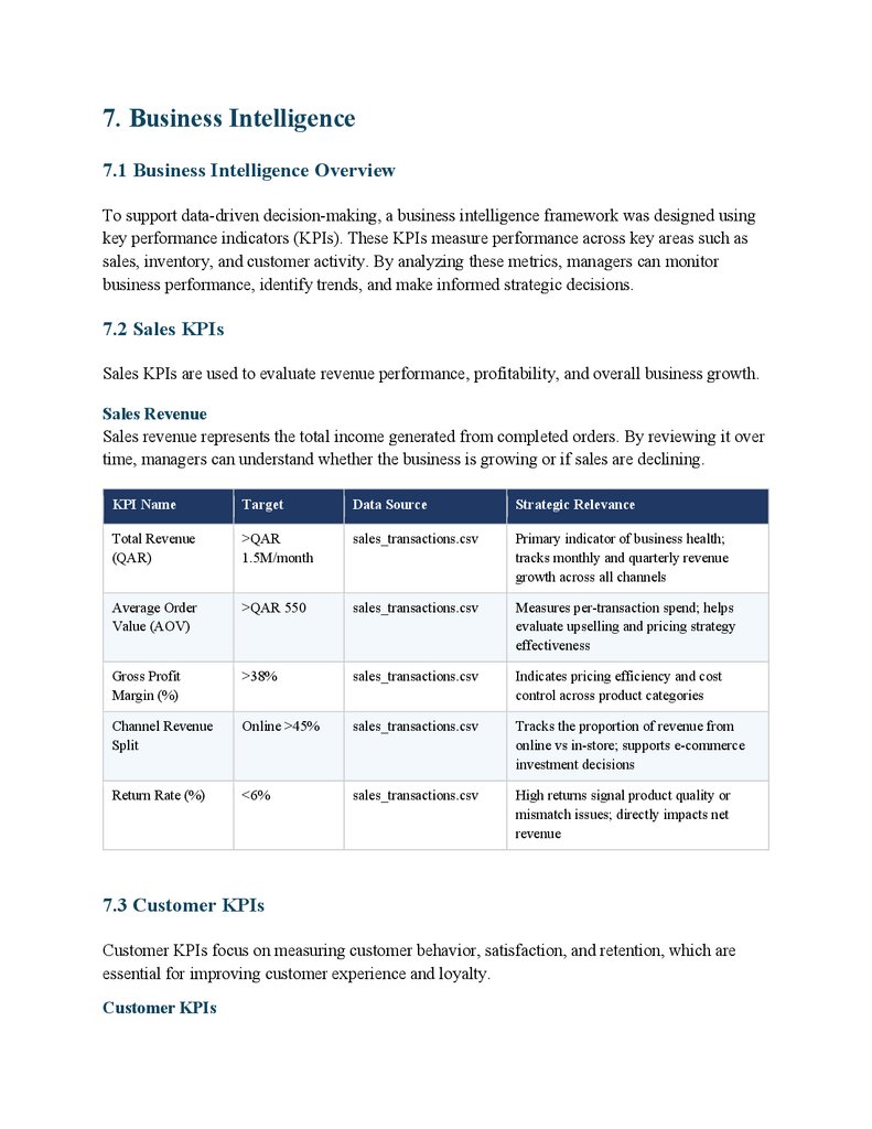 Information System Project – QataRetail – Smart Retail Management ...